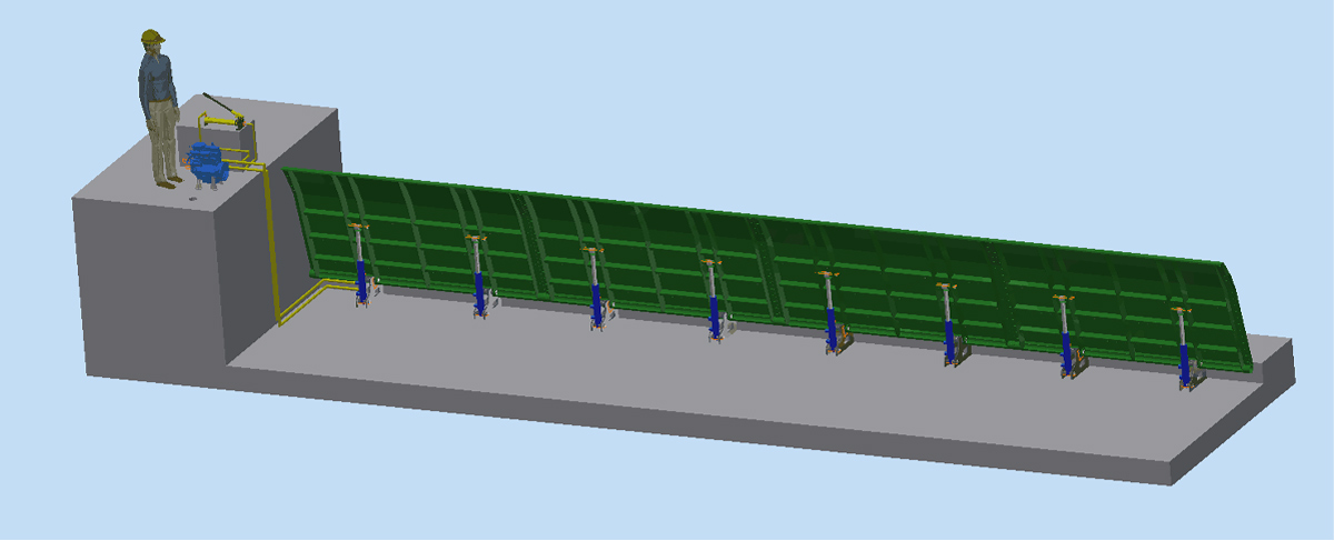 Simplified Elevated Dam| Flood Discharge Control Gate